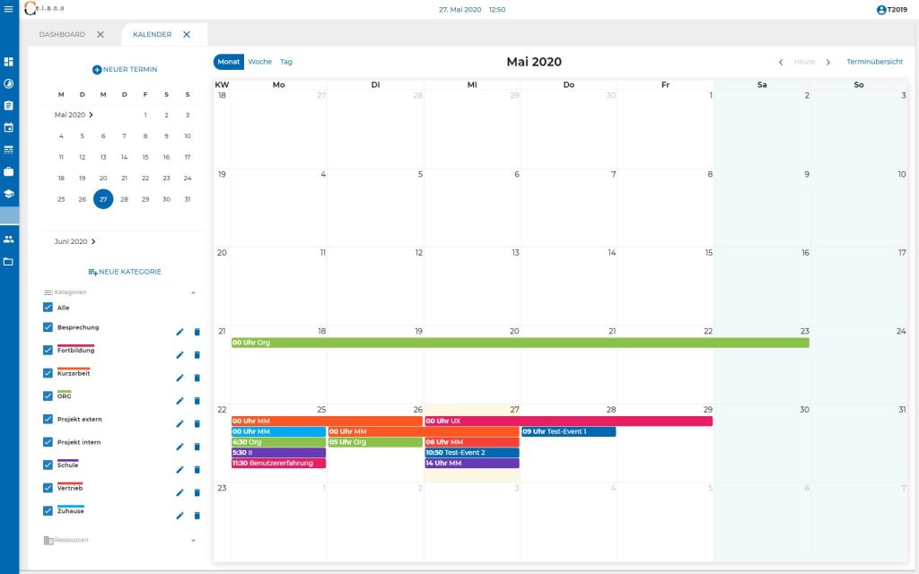 Monatsansicht | tamplus
