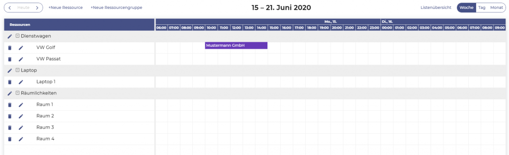 Ressourcenkalender | tamplus