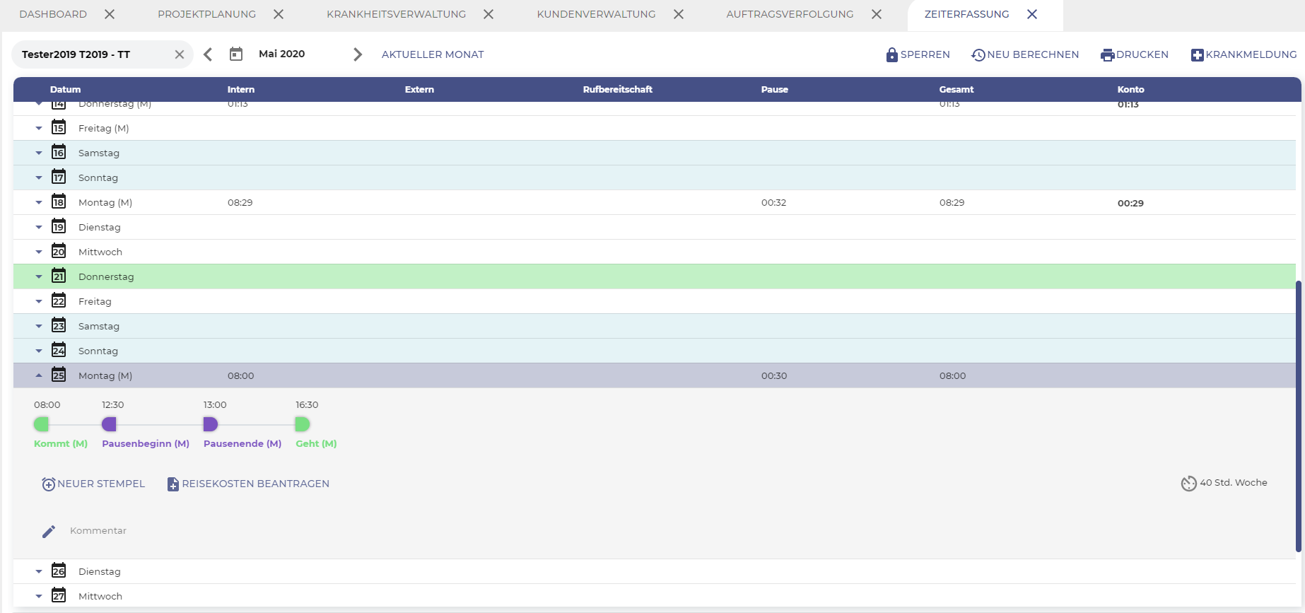 Zeiterfassung | tamplus